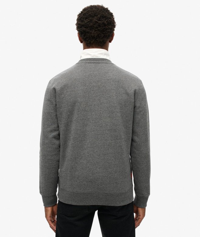 mens Essential Logo Crew Sweatshirt in Carbon Grey Marl | Superdry UK