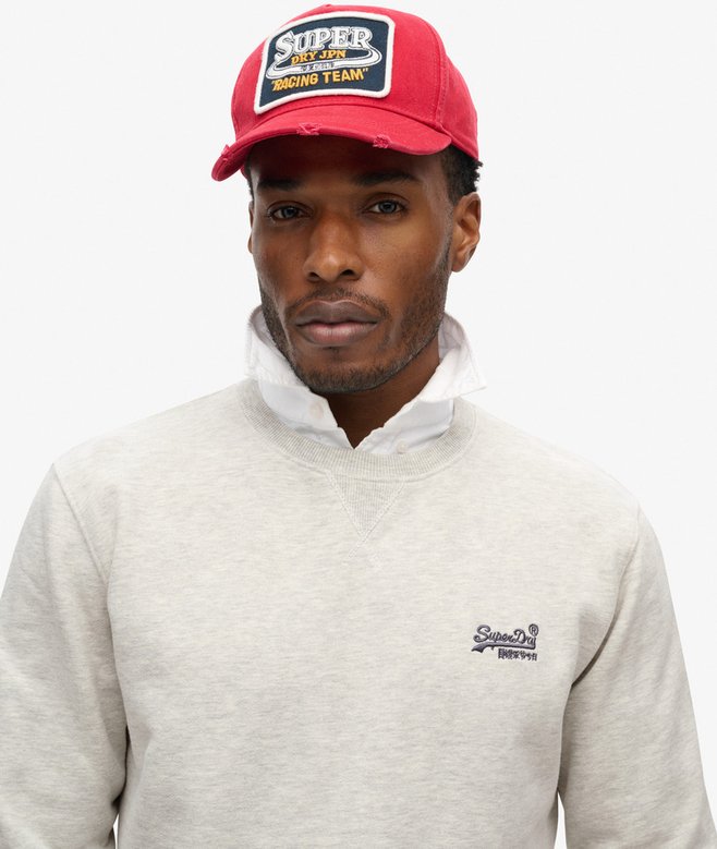 mens Essential Logo Crew Sweatshirt in Glacier Grey Marl | Superdry US