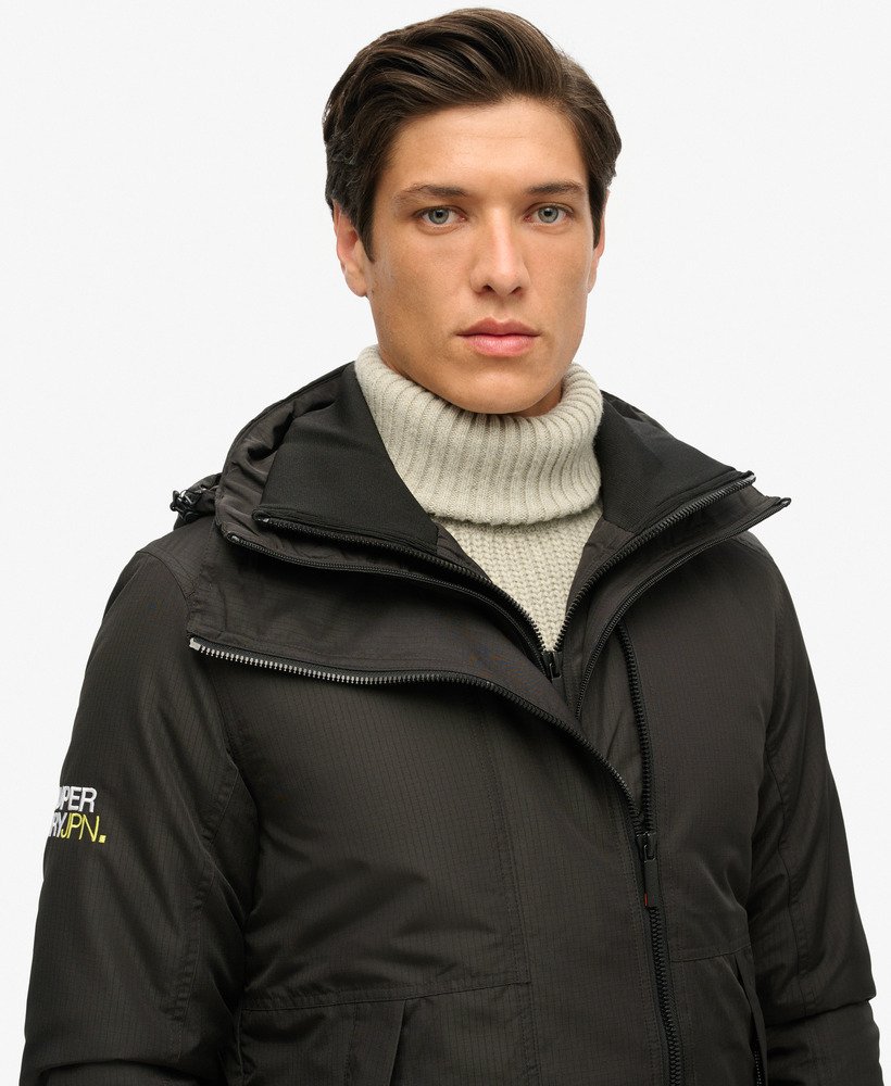 Yachter Windbreaker-Jacke mit Kapuze schwarz/weiß für Herren | Superdry DE