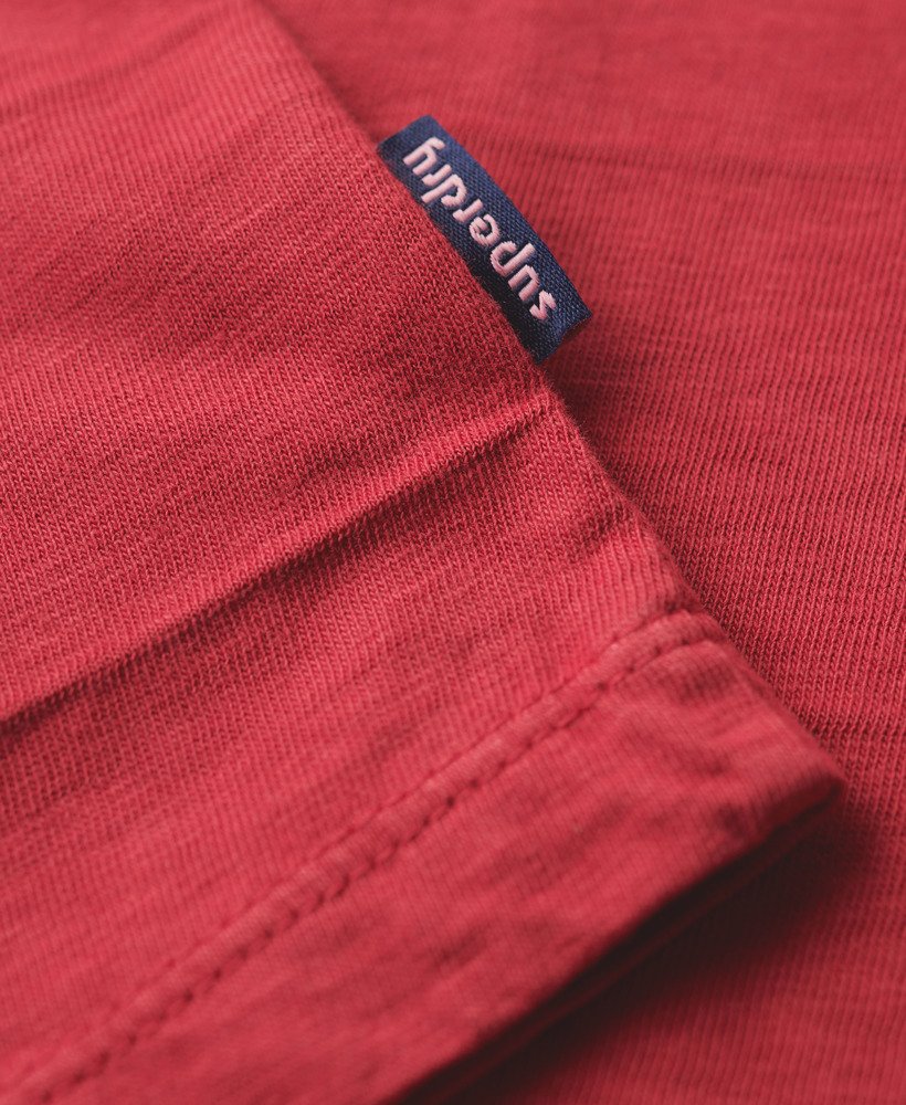 mens Organic Cotton Vintage Texture T-Shirt in CHILLI PEPPER RED ...