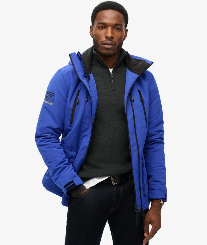 mens Hooded Ultimate Windbreaker in Everton Blue | Superdry UK