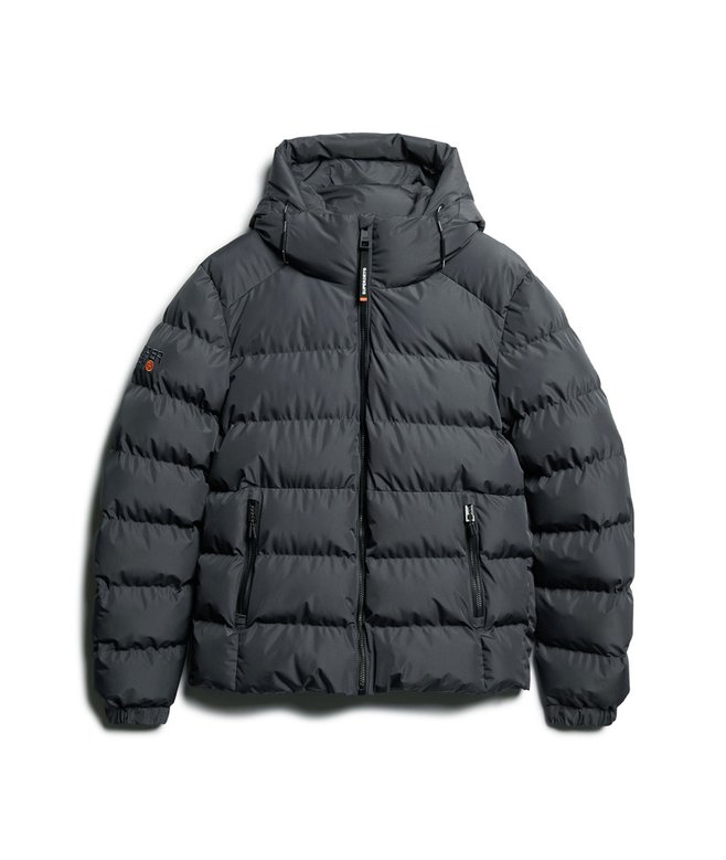 mens Hooded Sports Puffer Jacket in EBONY | Superdry UK