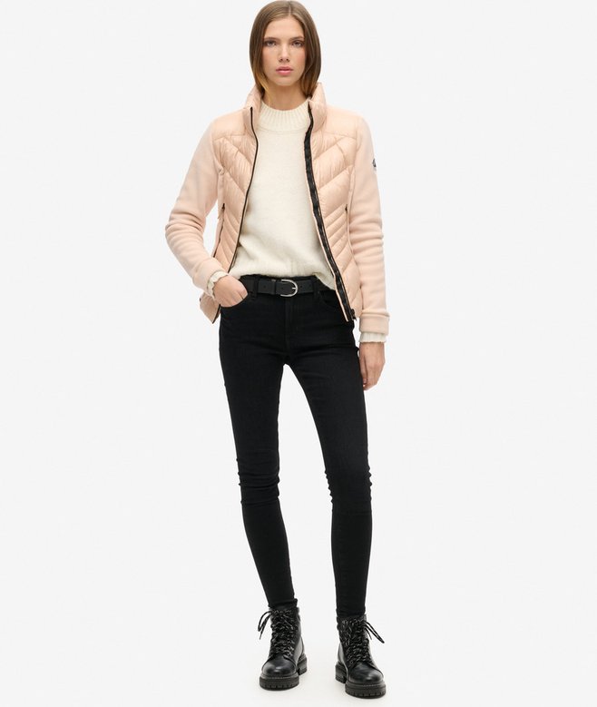 womens Storm Fleece Jacket in Frappe Beige | Superdry UK