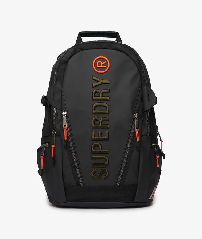 womens Tarp Embroidered Rucksack in Black/Khaki Green | Superdry UK