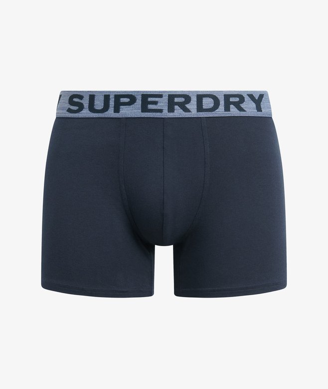 mens Organic Cotton Boxer Double Pack in Rouge Red/Eclipse Navy ...