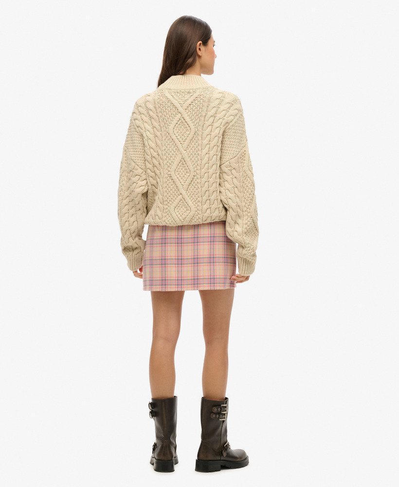 womens Check Mini Skirt in PINK CHECK | Superdry UK
