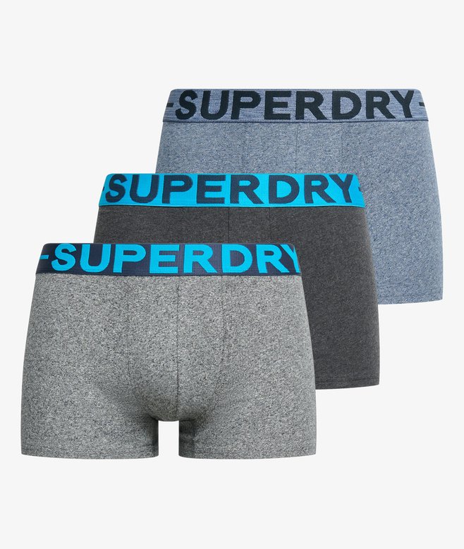 mens Organic Cotton Trunk Triple Pack in Raven Black Marl/Karst Mega ...