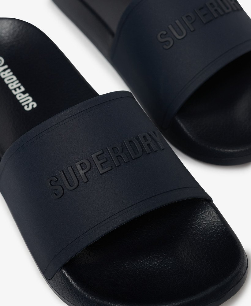 mens Logo Pool Sliders in Eclipse Navy | Superdry UK