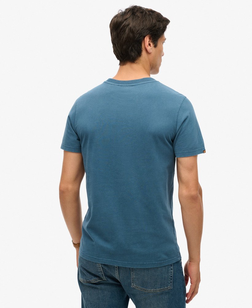 mens Classic Core Logo Shadow T-Shirt in BLUE BOTTLE | Superdry UK