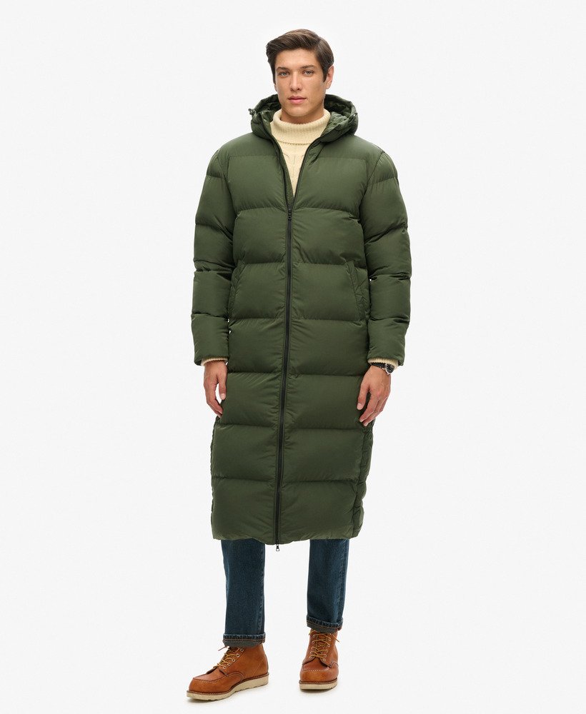 mens Extra Long Puffer Coat in Duffle Bag | Superdry UK