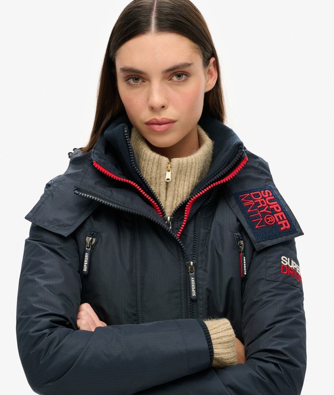 womens Mountain SD-Windcheater Jacket in Nordic Chrome Navy | Superdry US