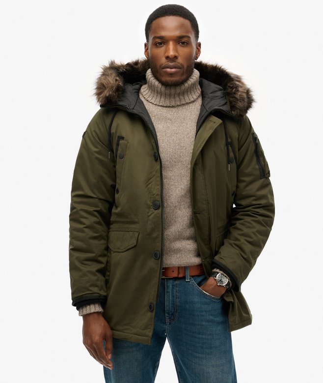 mens Original & Vintage Parka Coat in KHAKI | Superdry UK