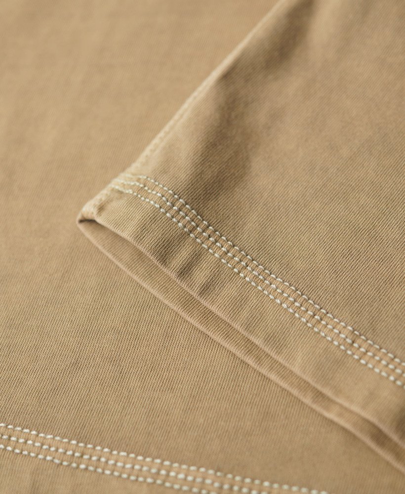 mens Contrast Stitch Pocket T-Shirt in Washed Cappuccino | Superdry US