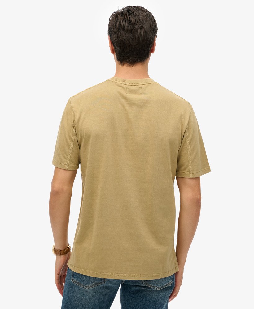 mens Contrast Stitch Pocket T-Shirt in Washed Cappuccino | Superdry US