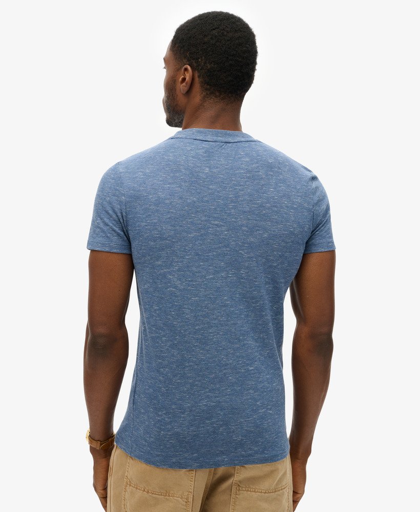 mens Essential Logo T-Shirt in Tidal Blue Spacedye | Superdry UK