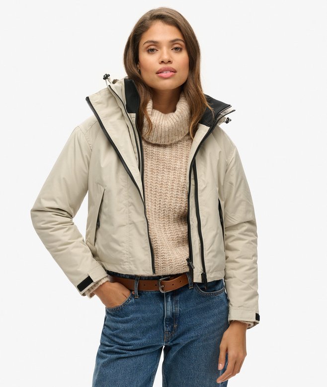 womens Code SD-Windcheater Jacket in Willow Grey Grid | Superdry UK