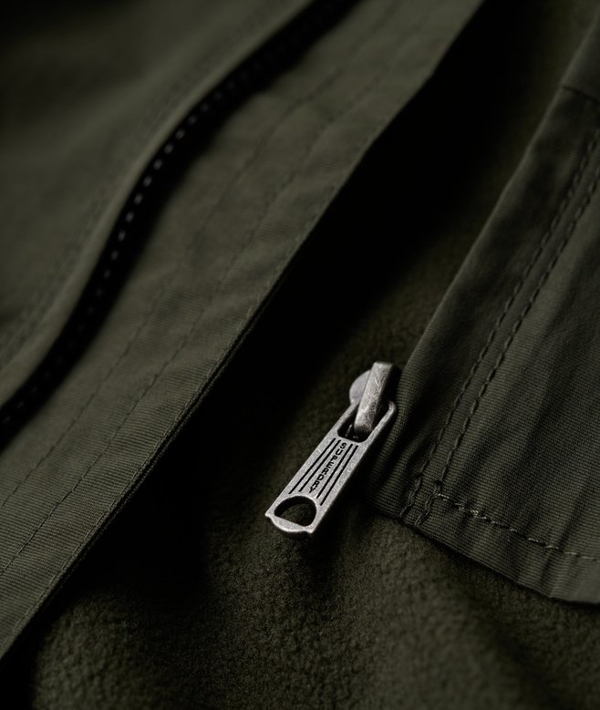 mens Surplus Nylon Hooded Bomber Jacket in Surplus Goods Olive Green ...