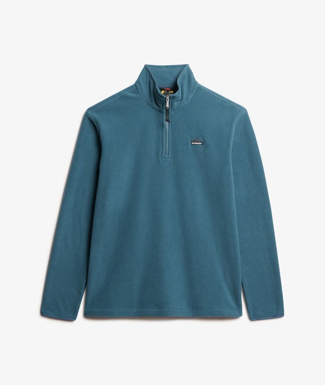 mens Polar Fleece Half Zip in Orion Blue | Superdry UK