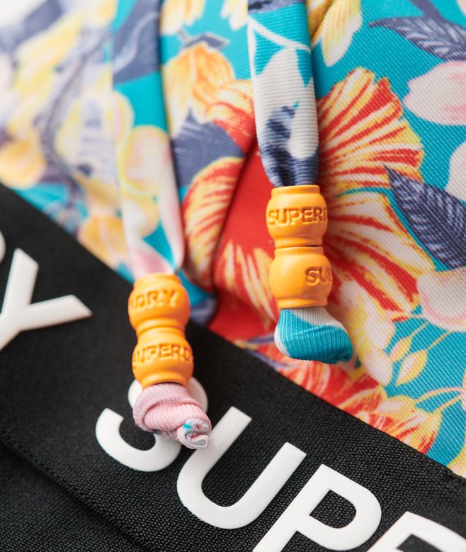 womens Logo Triangle Bikini Top in Bali Blue Anemone | Superdry UK