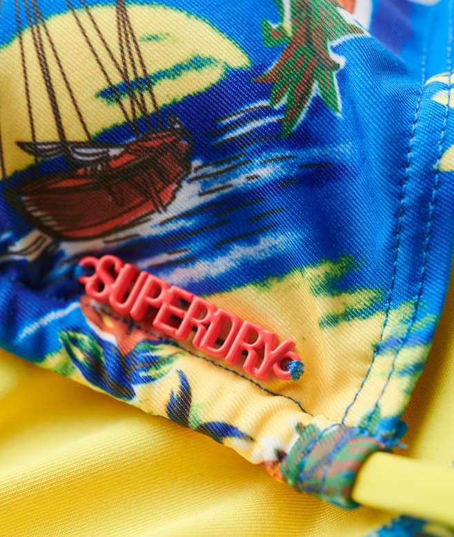womens String Triangle Bikini Top in Blue Dolphin Ocean | Superdry UK