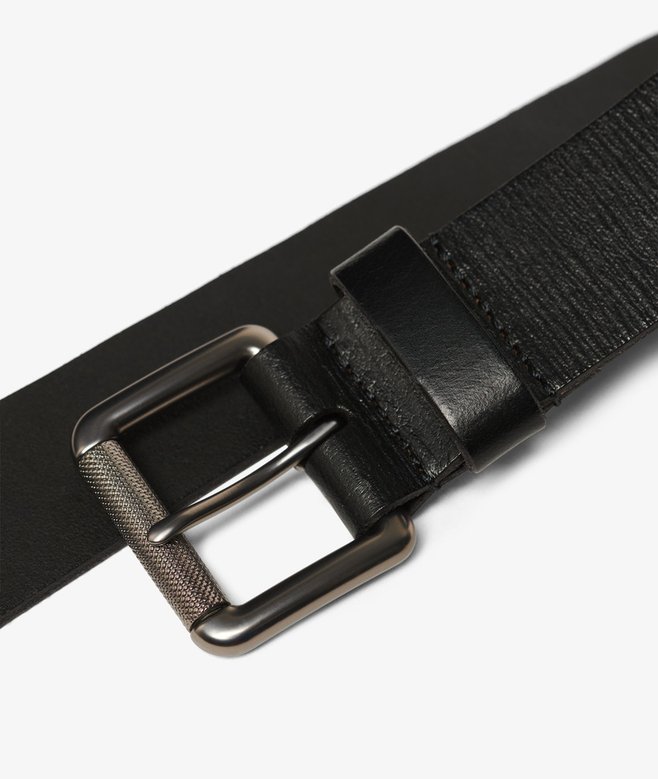 mens Vintage Branded Belt in Black Emboss | Superdry UK