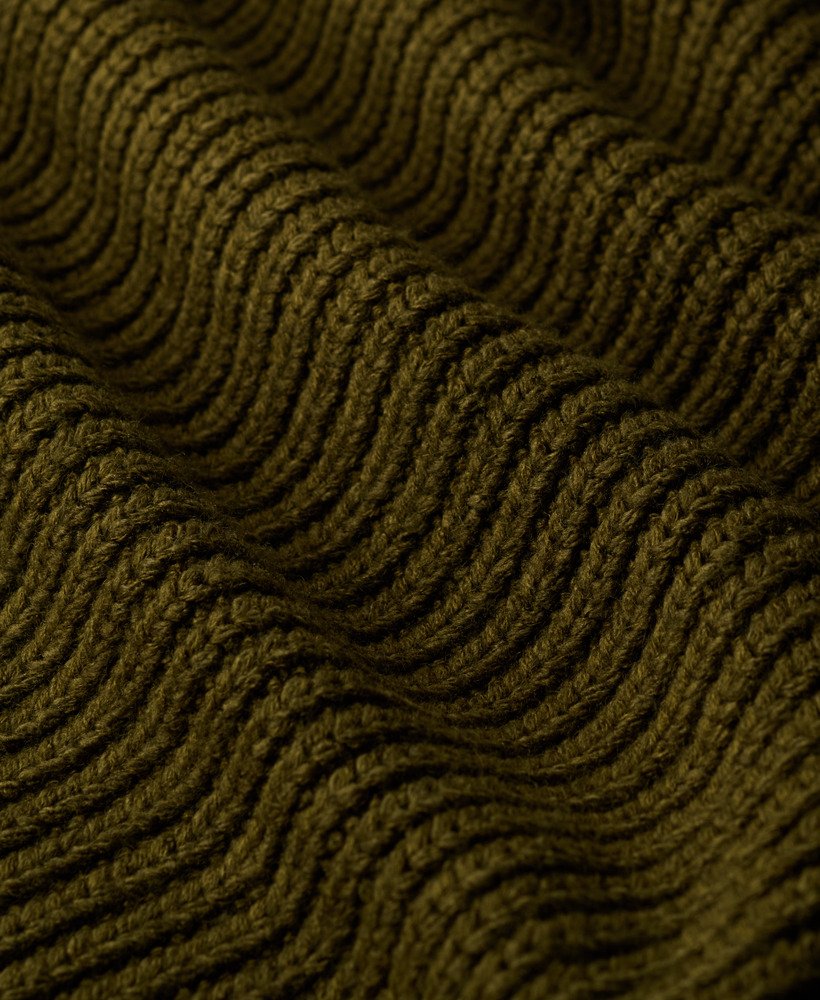 womens Chunky Rib Knit Jumper Dress in Dark Moss Green | Superdry UK