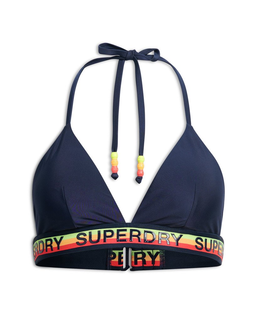 womens Logo Triangle Bikini Top in RICH NAVY | Superdry UK