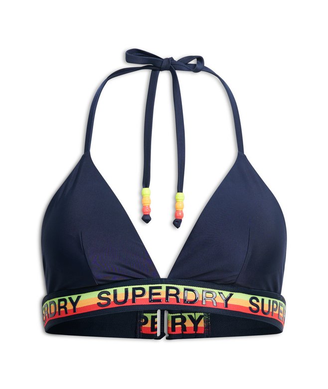 womens Logo Triangle Bikini Top in RICH NAVY | Superdry UK