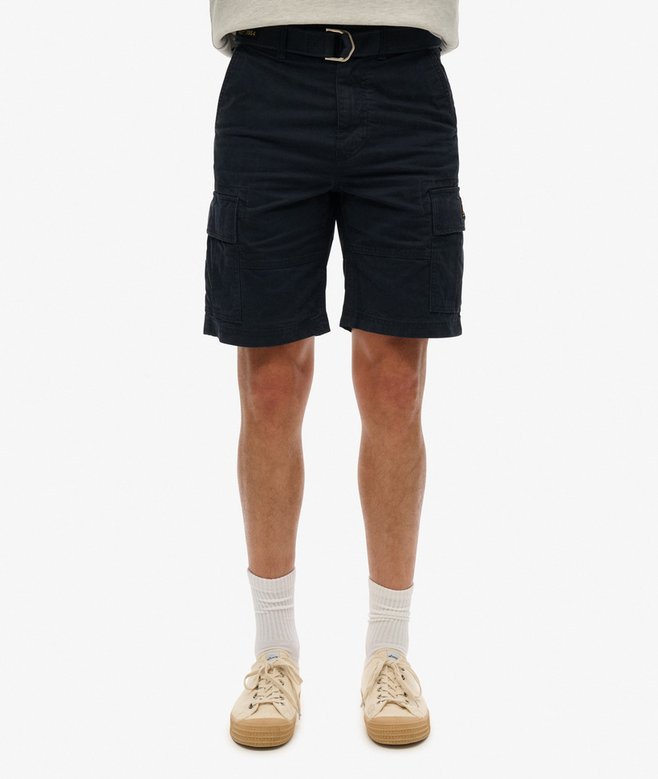 mens Organic Cotton Heavy Cargo Shorts in Eclipse Navy | Superdry UK