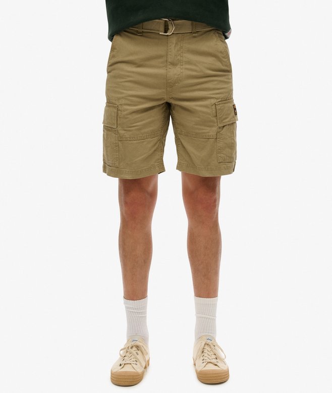 mens Organic Cotton Heavy Cargo Shorts in Dress Beige | Superdry UK
