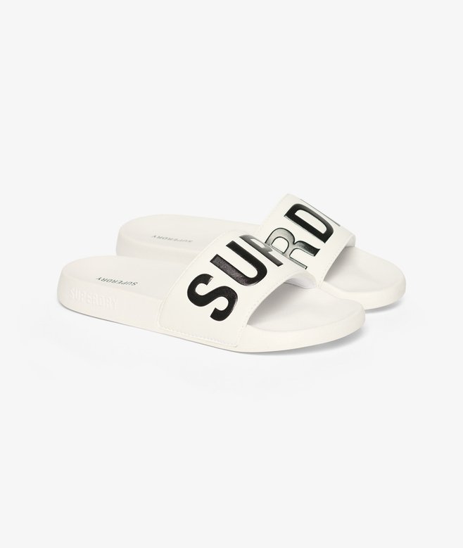 womens Core Pool Sliders in OPTIC/BLACK | Superdry UK