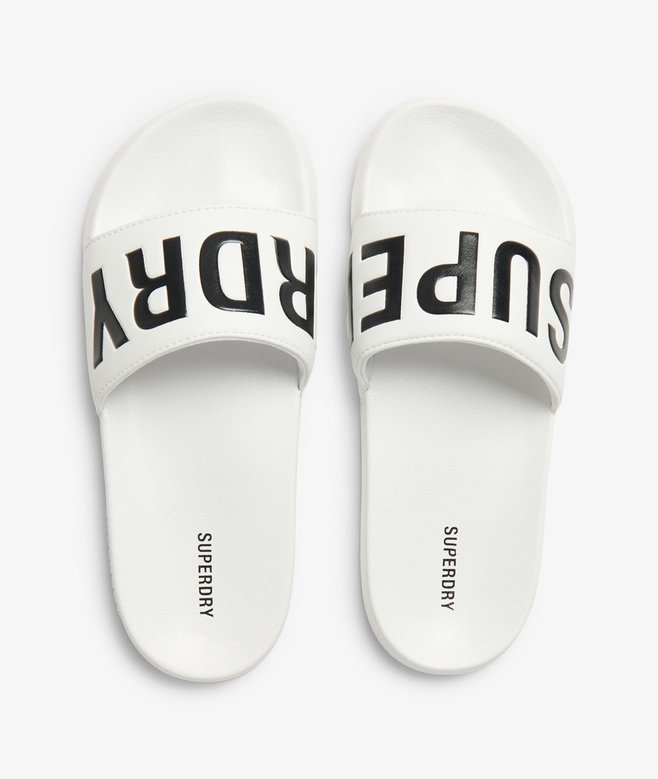 womens Core Pool Sliders in OPTIC/BLACK | Superdry UK