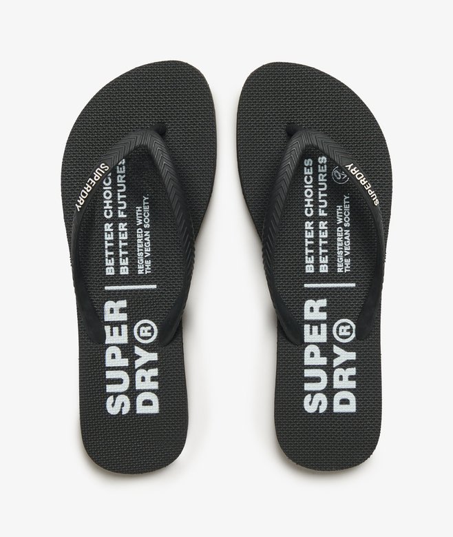 womens Studios Flip Flops in Black | Superdry UK
