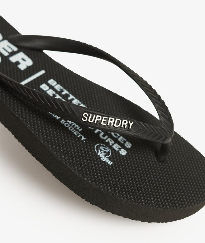 womens Studios Flip Flops in Black | Superdry UK