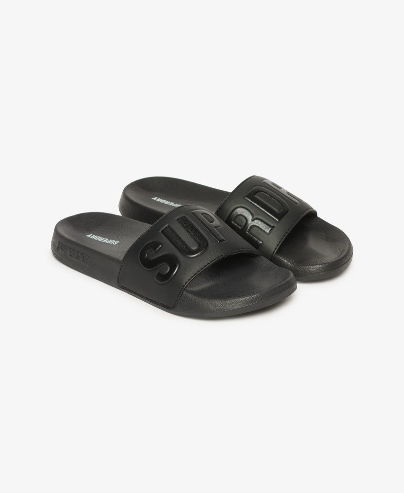 womens Core Pool Sliders in Black | Superdry UK