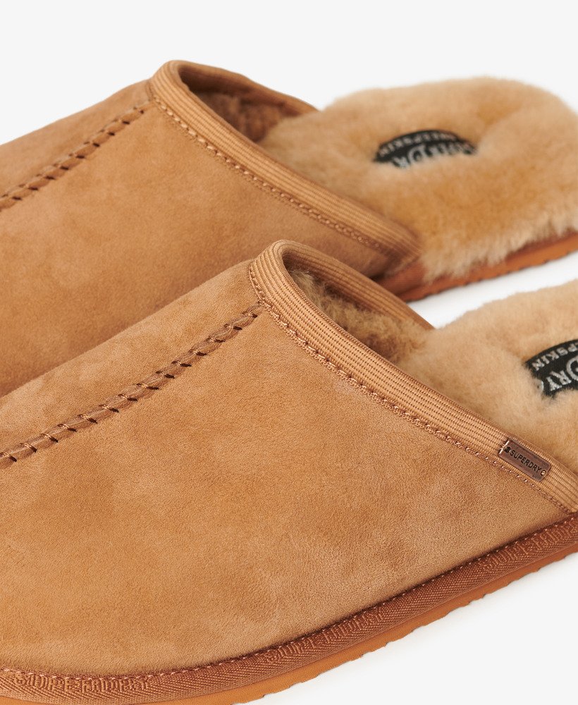 mens Suede Mule Slippers in TAN | Superdry UK