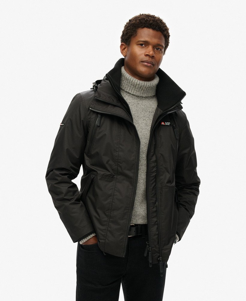 Kapuzen-Windbreaker-Jacke Mountain schwarz für Herren | Superdry DE