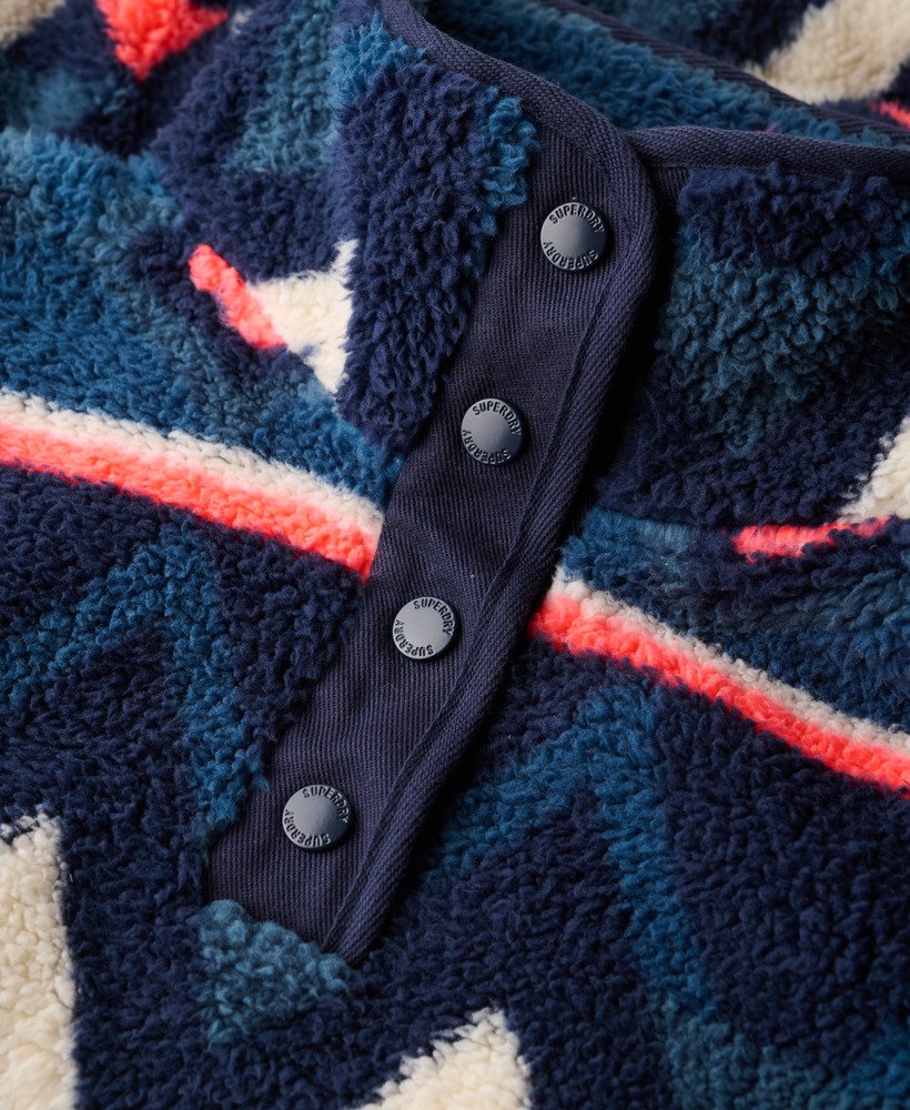 Mujer Forro Polar Teddy Estampado Súper Suave en estampado de rizo azul ...