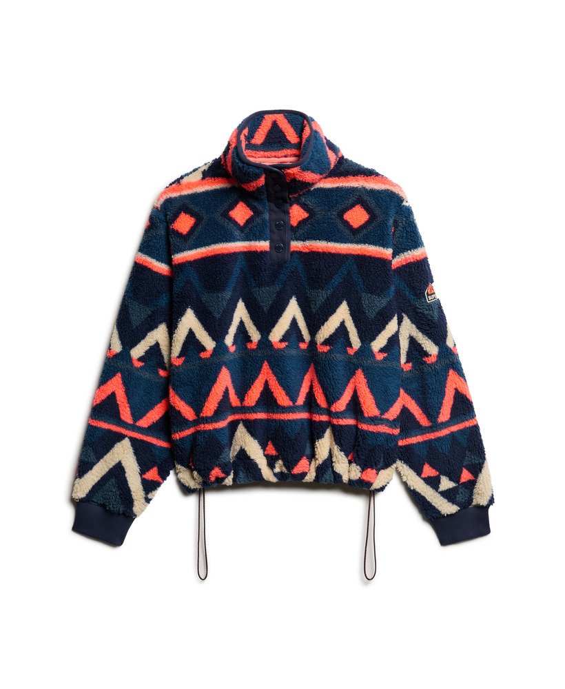 Mujer Forro Polar Teddy Estampado Súper Suave en estampado de rizo azul ...
