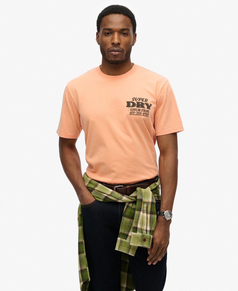 mens Trade Tools Loose T-Shirt in Copper Tan Orange | Superdry UK