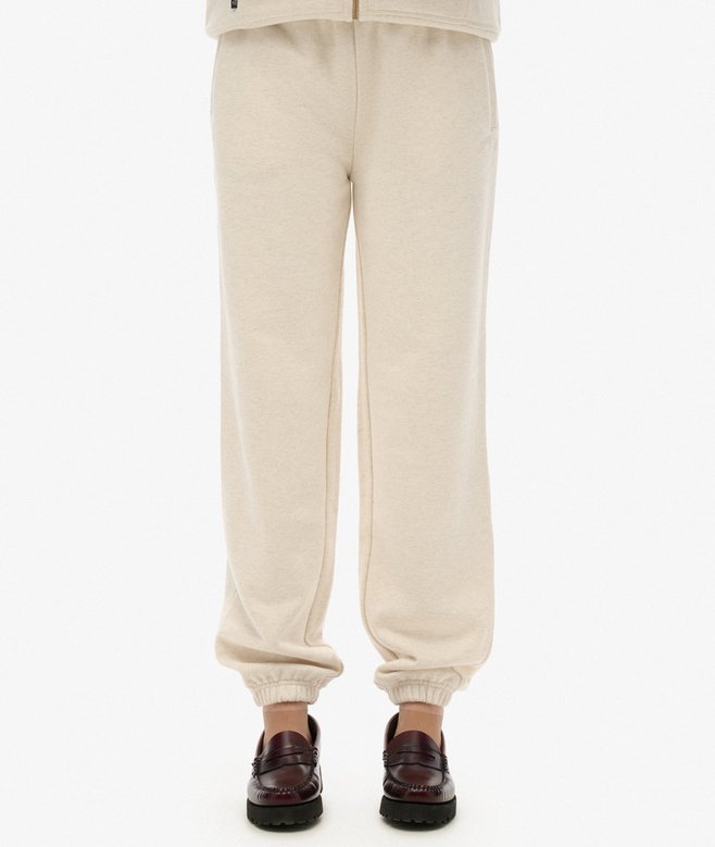 womens Essential Logo Half Brushed Joggers in Light Oat Marl | Superdry UK