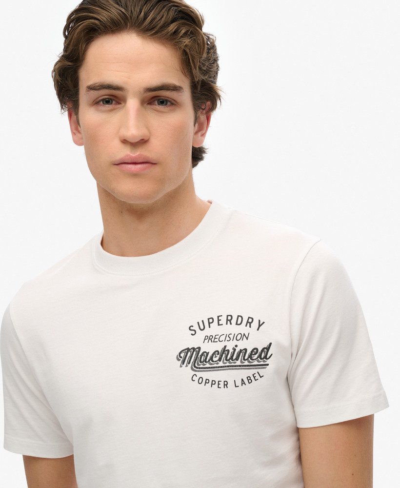 mens Copper Label Relaxed T-Shirt in OPTIC | Superdry UK
