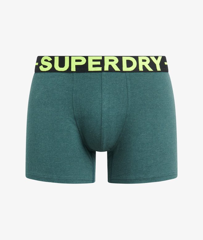 mens Boxer Triple Pack in Triple Green/Neon | Superdry UK