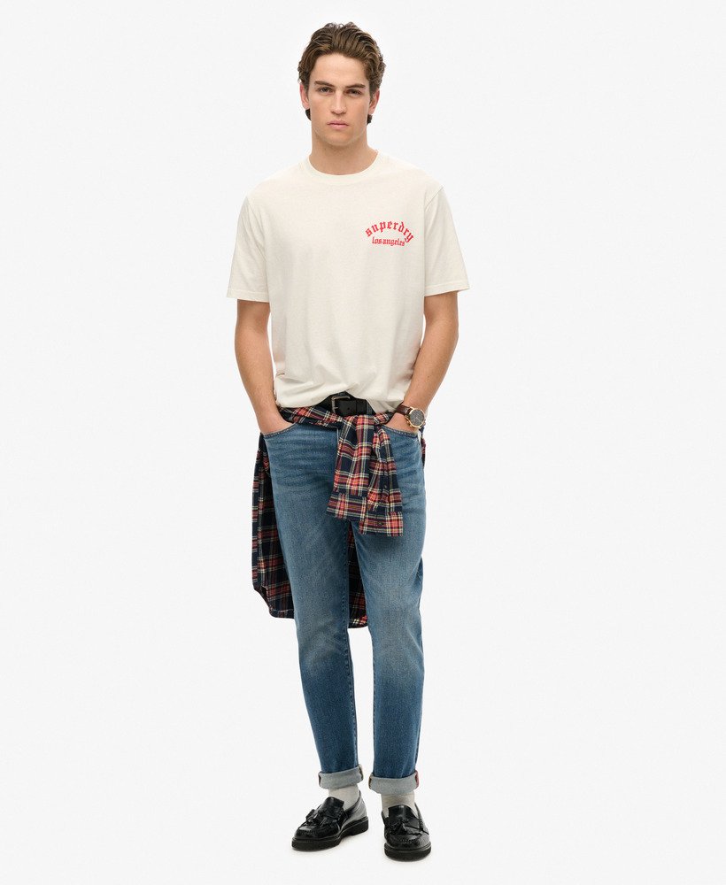 mens Neo Trad Tattoo Loose T-Shirt in Bone White | Superdry UK