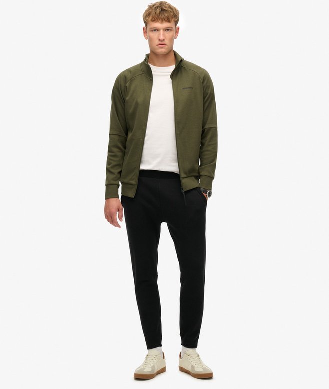 mens Tech Loose Track Top in Army Khaki Green | Superdry UK