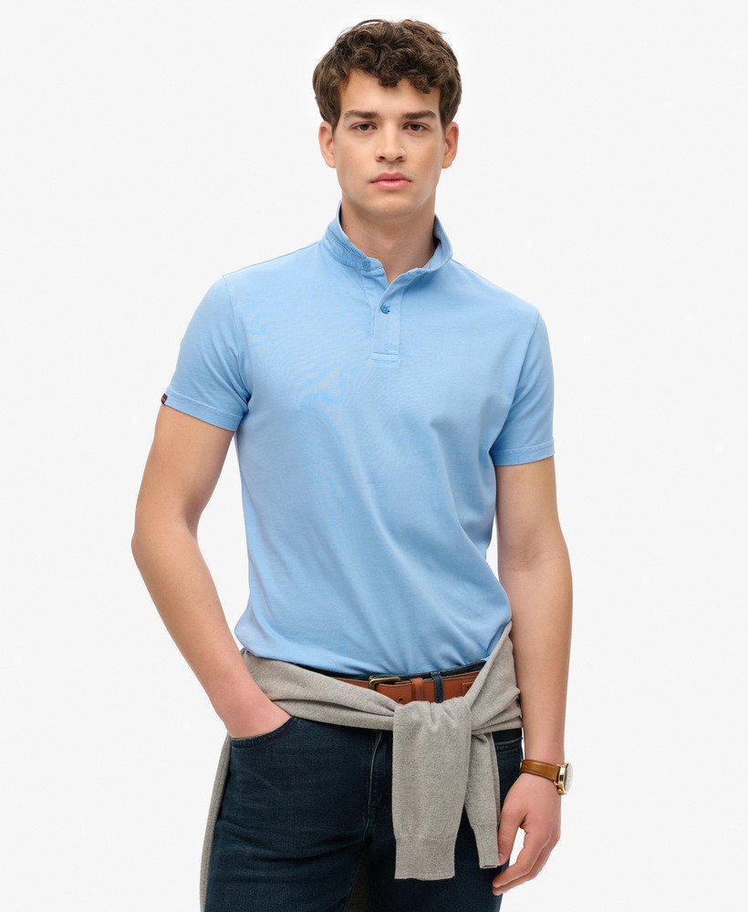 mens Essential Jersey Polo Top in BLUEBELL | Superdry UK