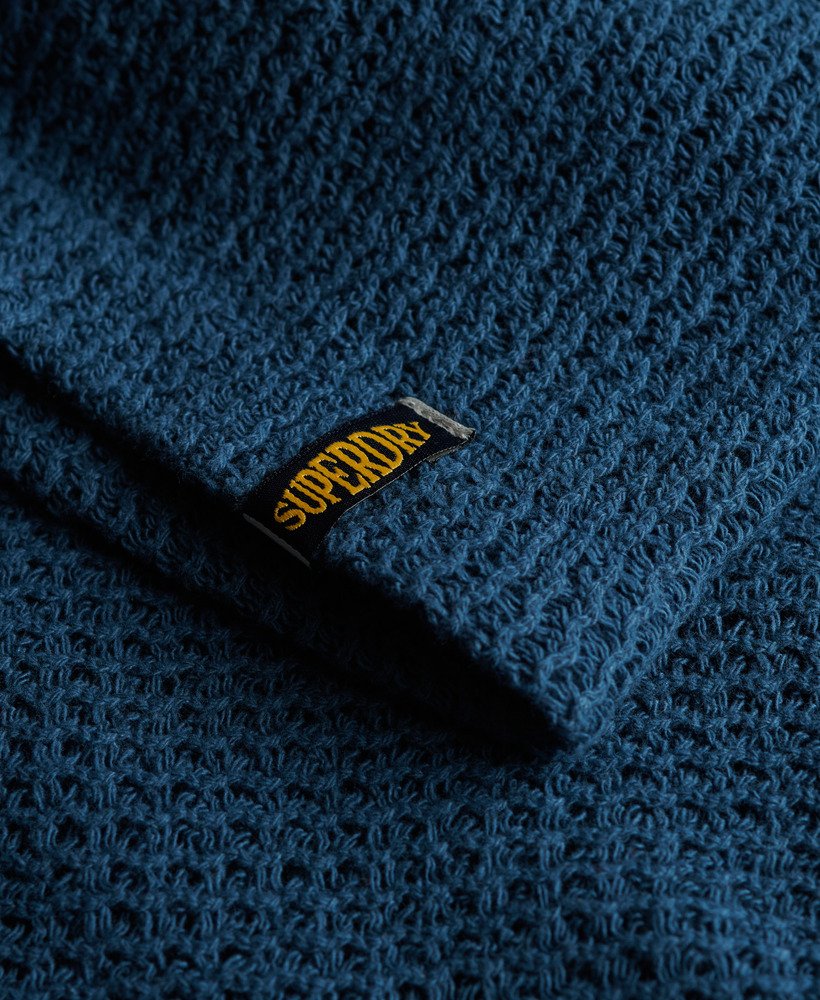 mens Knitted Texture Shirt in Navy Texture | Superdry UK