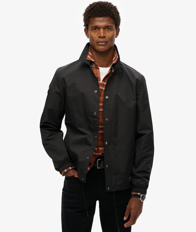 mens Surplus Otto Coach Jacket in Black | Superdry UK