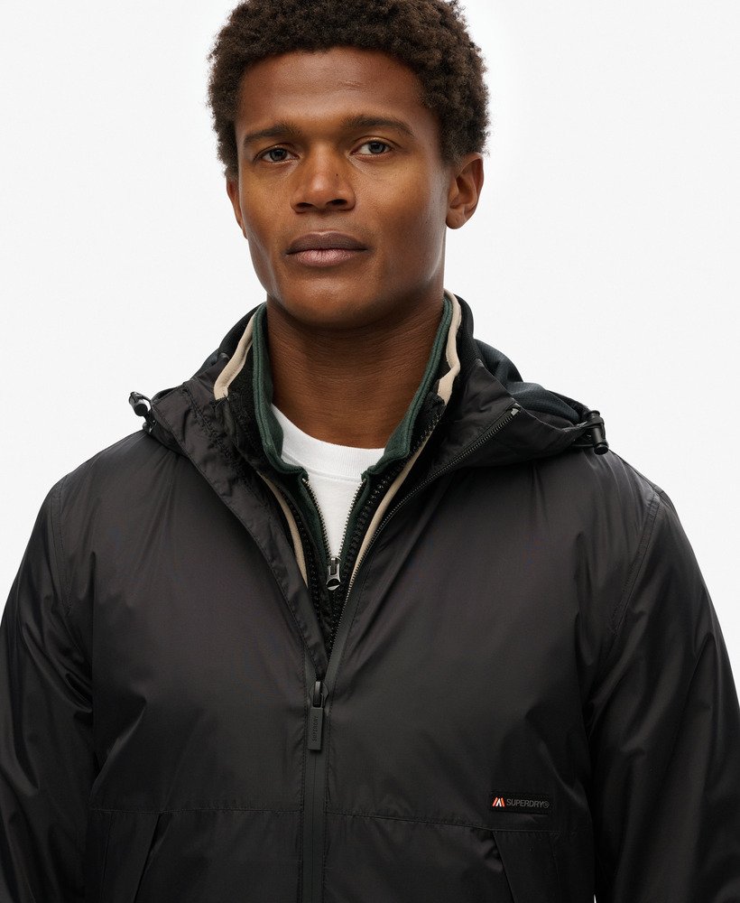 Windbreaker-Jacke mit Kapuze und Logo schwarz für Herren | Superdry DE