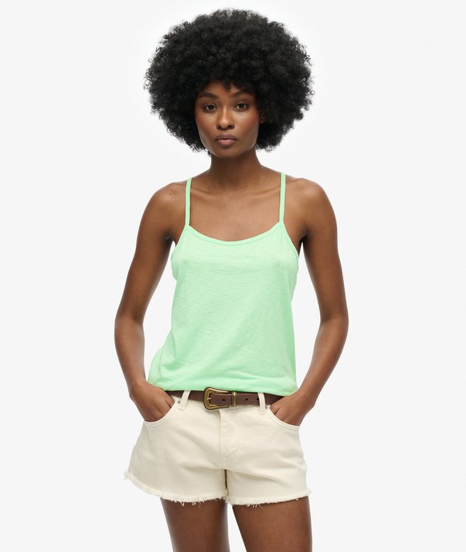 womens Studios Strappy Vest in Hemlock Green | Superdry UK